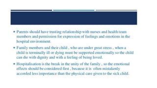 Hospital environment for a sick child | PPTX