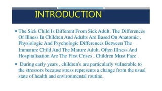 Hospital environment for a sick child | PPTX