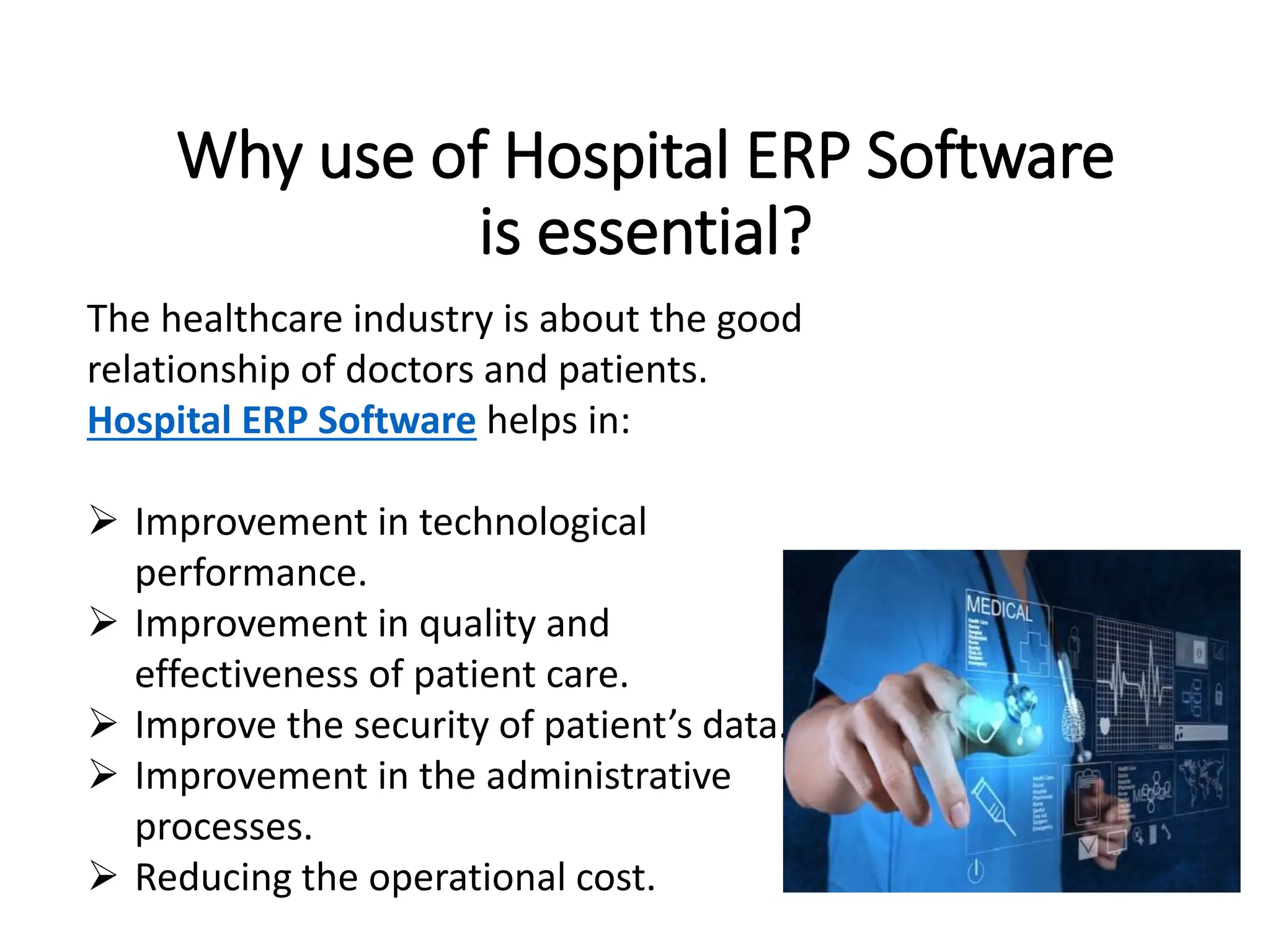 Hospital erp software | PPTX