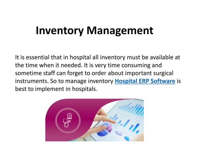 Hospital erp software | PPTX | Healthcare Industry | Industries