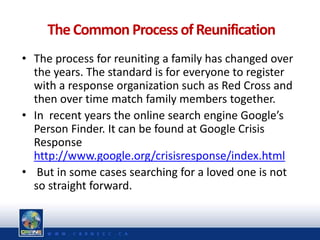 Hospital family reunification response | PPTX