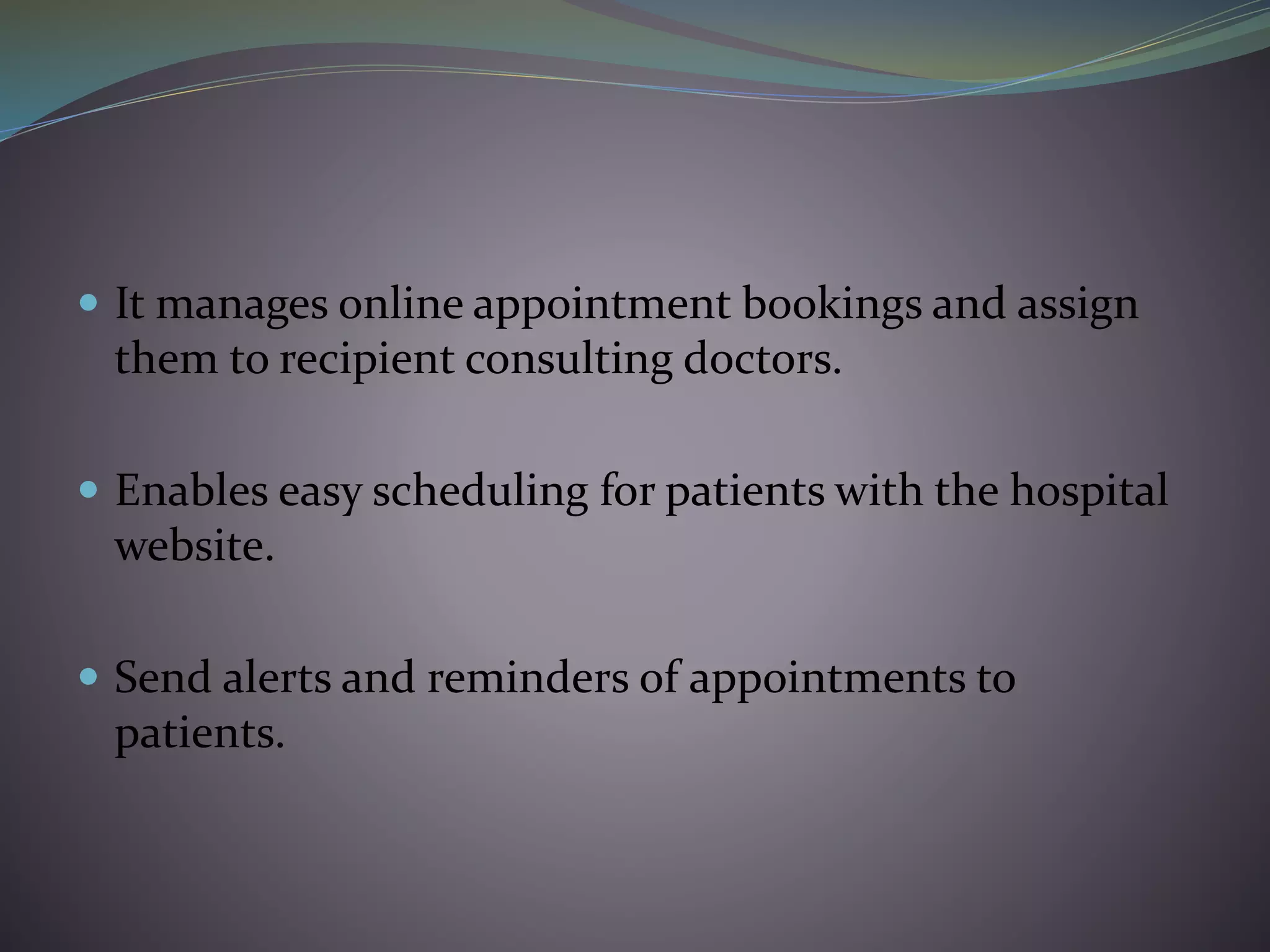 hospital management system ppt | PPTX