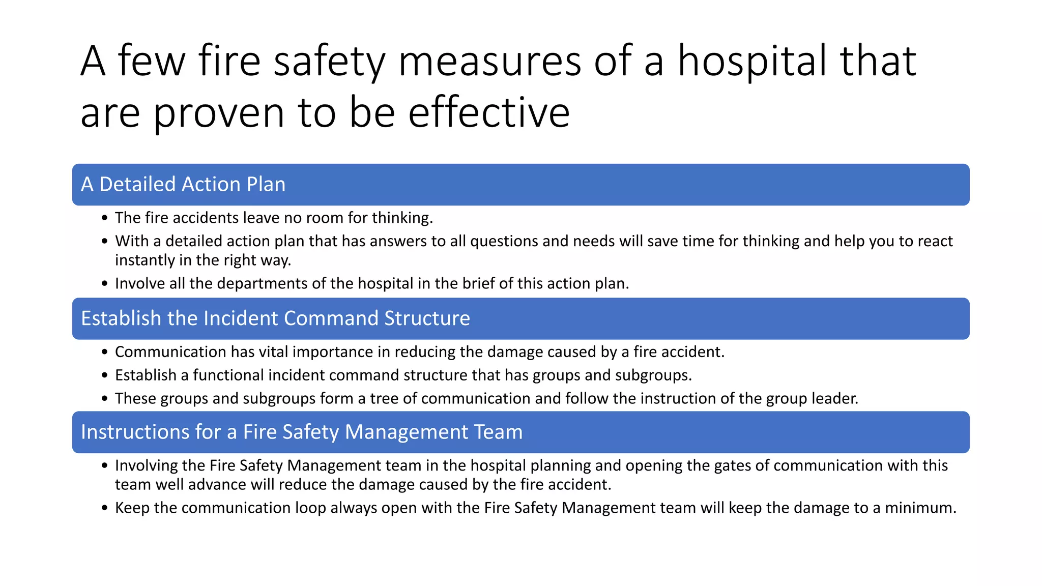 Hospital fire safety | PPTX
