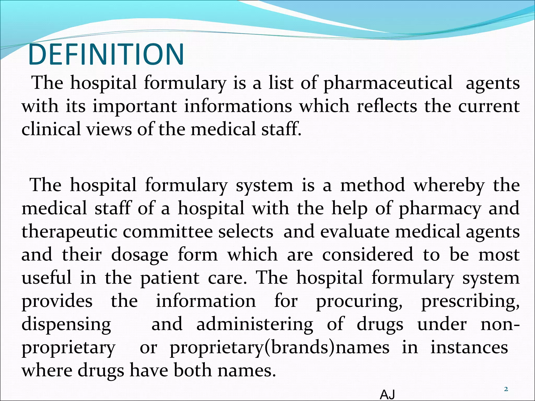 Hospital formulary | PPT