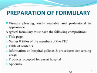 Hospital formulary | PPT