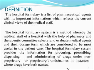 Hospital formulary | PPT