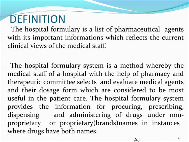 Hospital formulary | PPT
