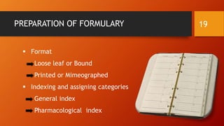 Hospital formulary | PPTX