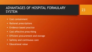 Hospital formulary | PPTX