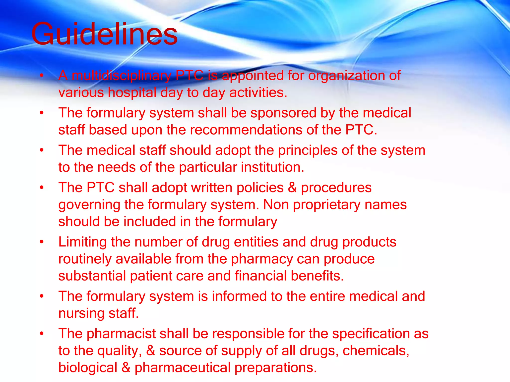 Hospital formulary | PPTX