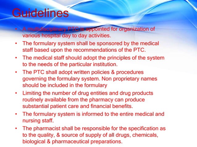 Hospital formulary | PPT