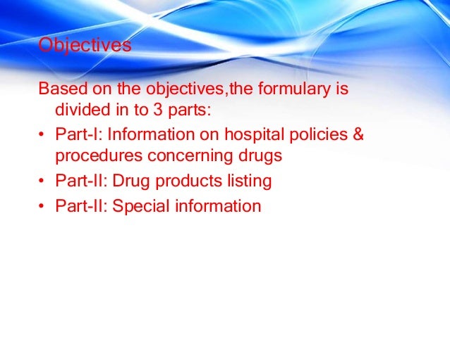 Hospital formulary