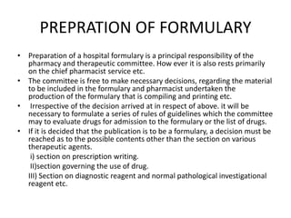 Hospital formulary | PPTX