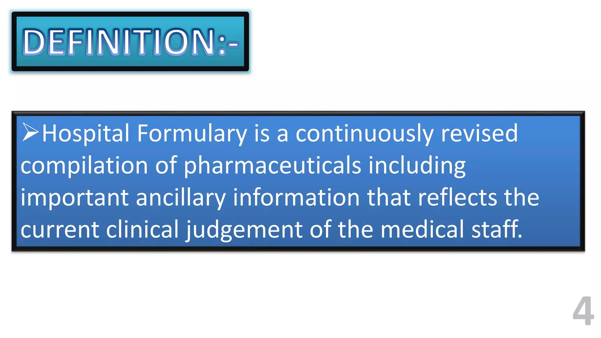 Hospital formulary | PPTX
