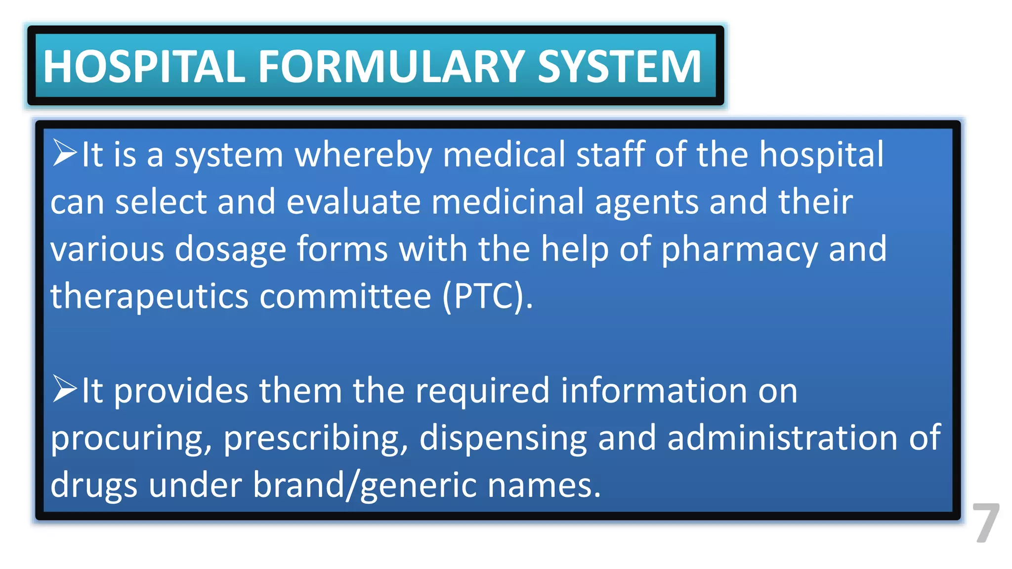 Hospital formulary | PPTX