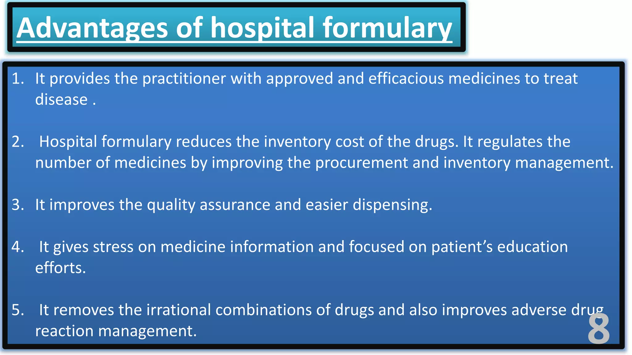 Hospital formulary | PPTX
