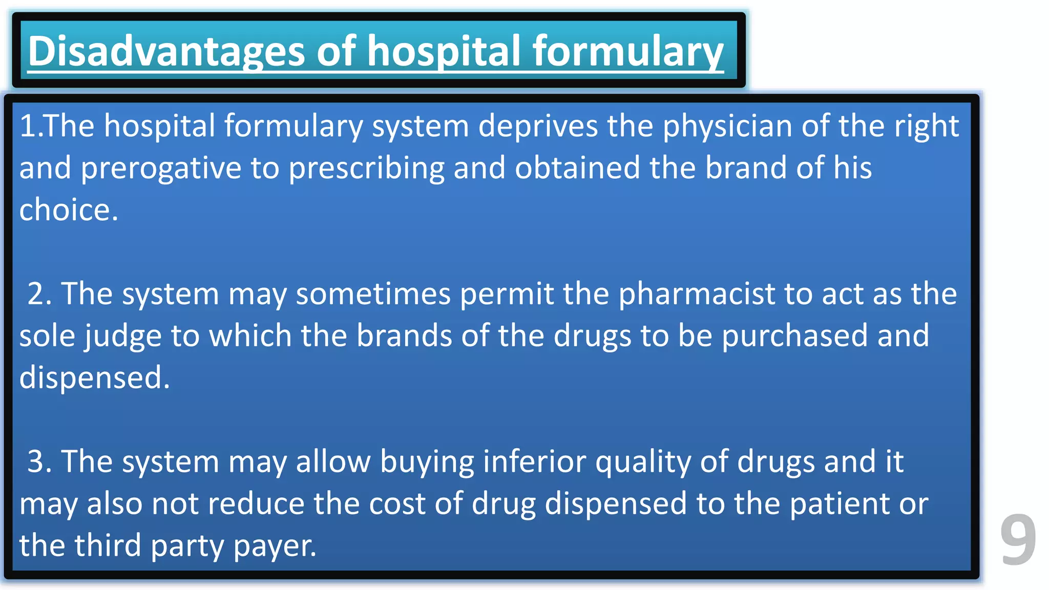 Hospital formulary | PPTX