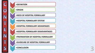 Hospital formulary | PPTX
