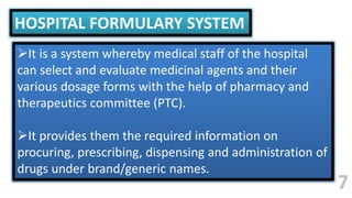 Hospital formulary | PPTX