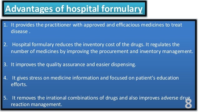 Hospital formulary