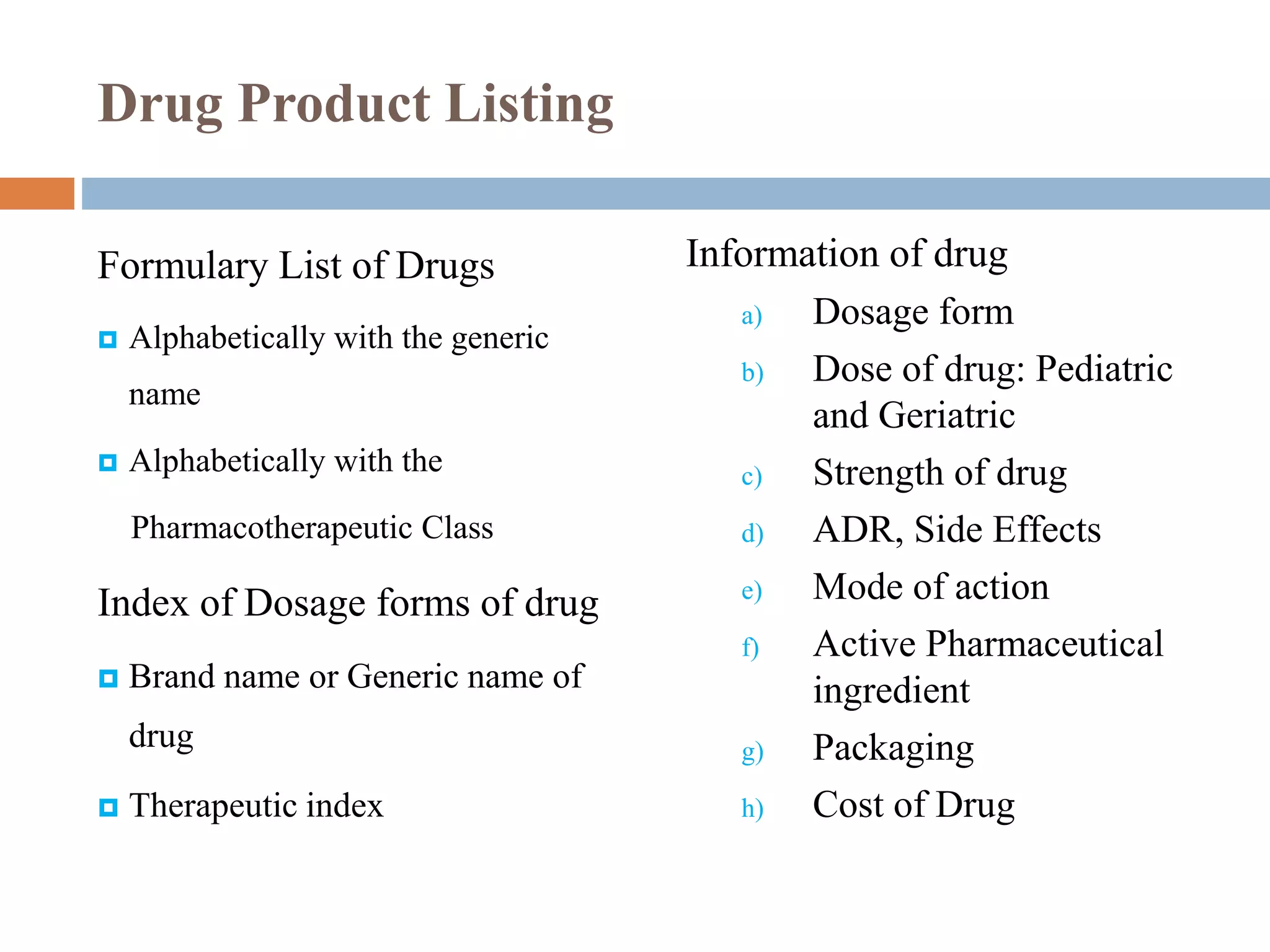 Hospital formulary | PPTX