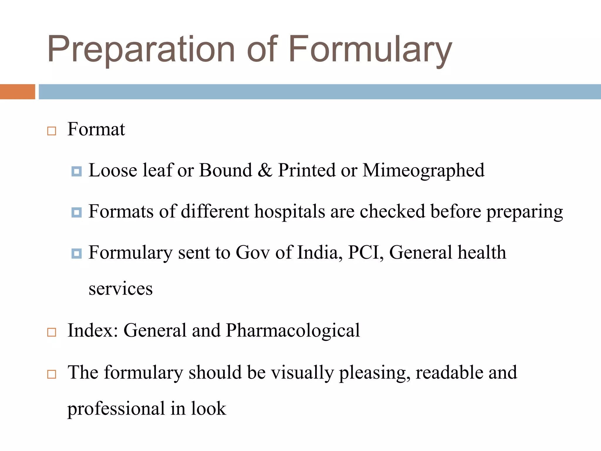 Hospital formulary | PPTX