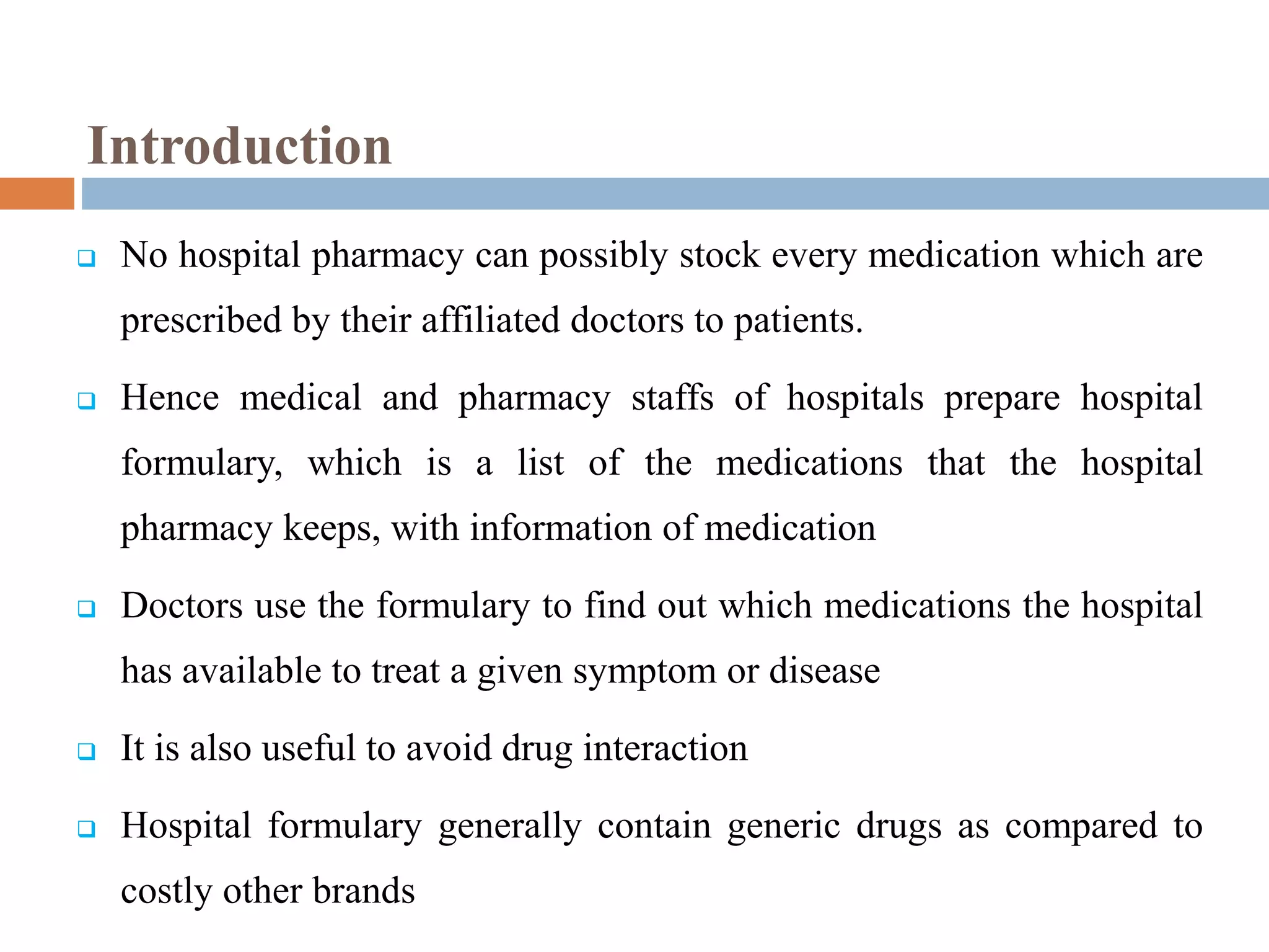 Hospital formulary | PPTX