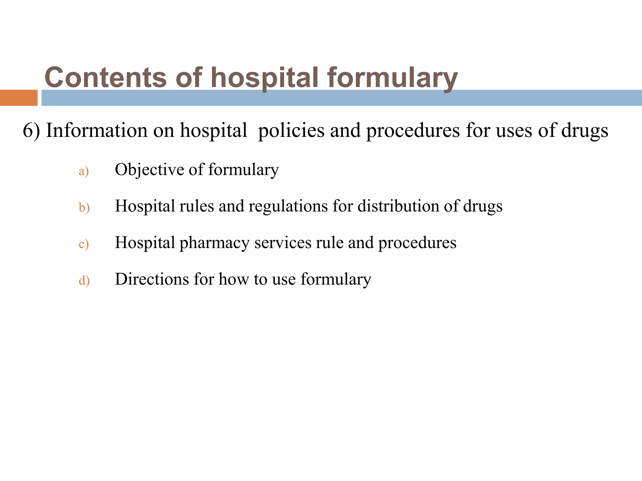 Hospital formulary | PPTX