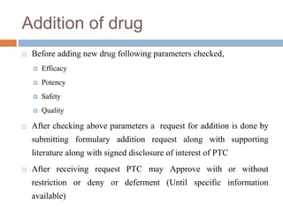 Hospital formulary | PPTX