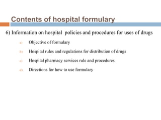 Hospital formulary | PPTX