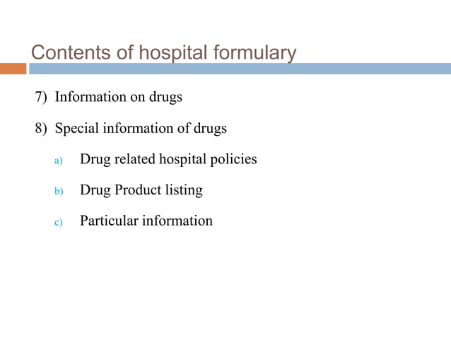 Hospital formulary | PPTX