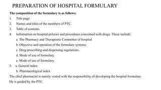 Hospital formulary | PPTX