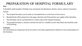 Hospital formulary | PPTX