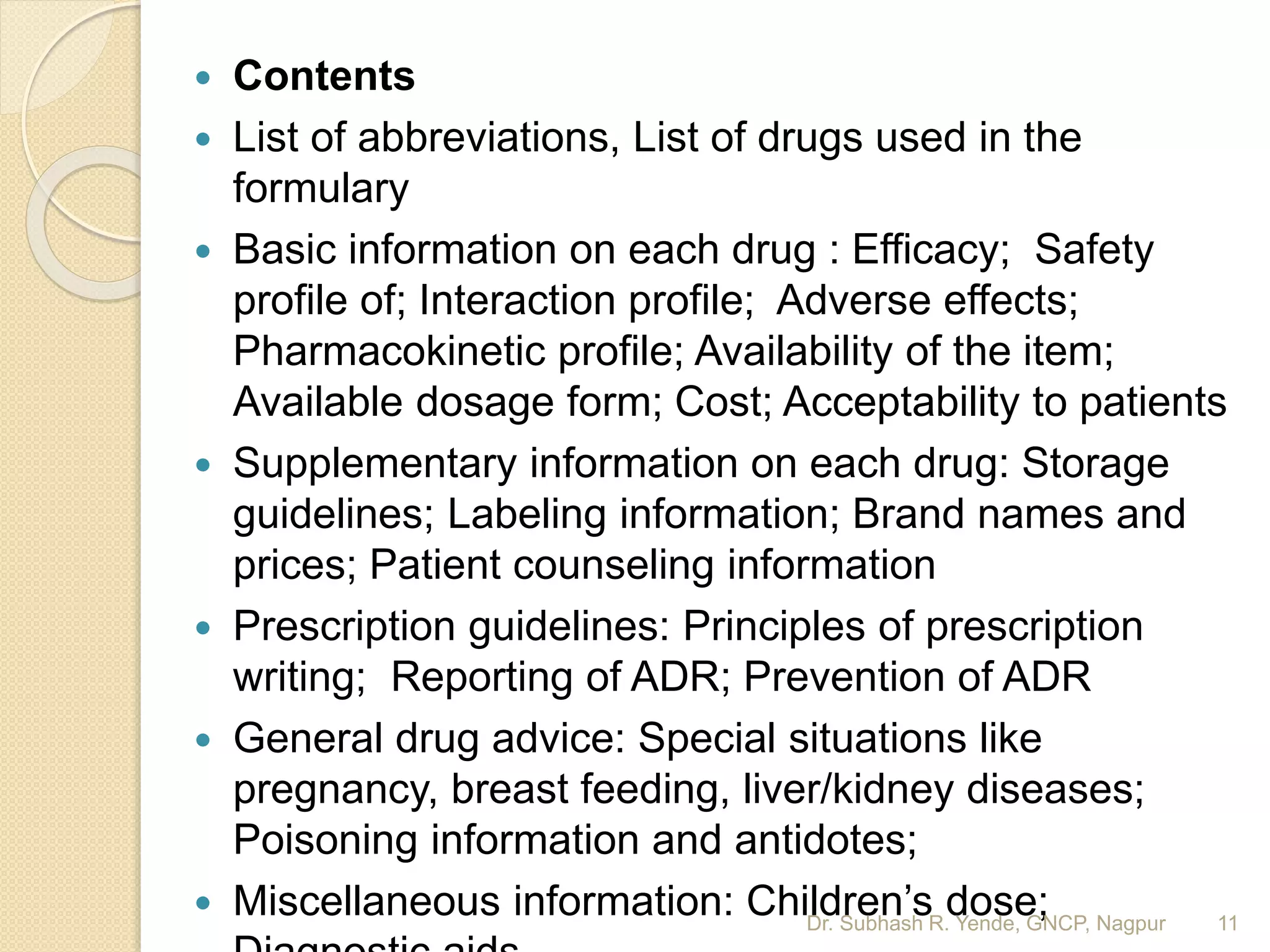 Hospital Formulary | PPTX