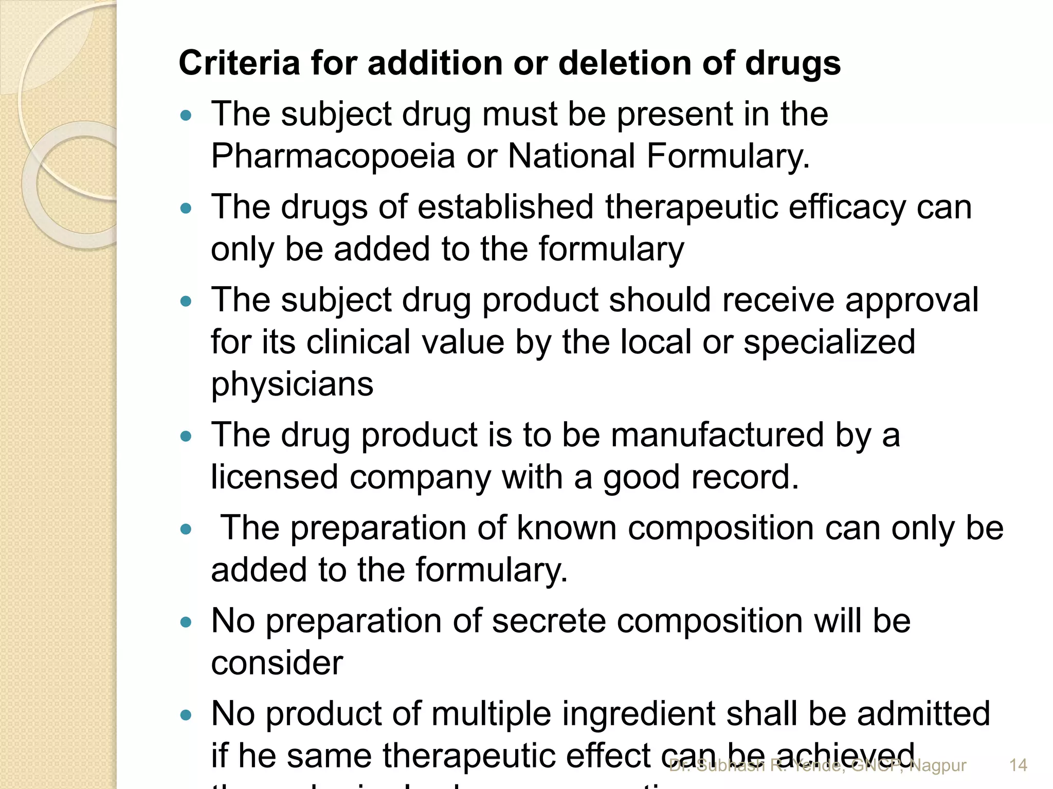 Hospital Formulary | PPTX