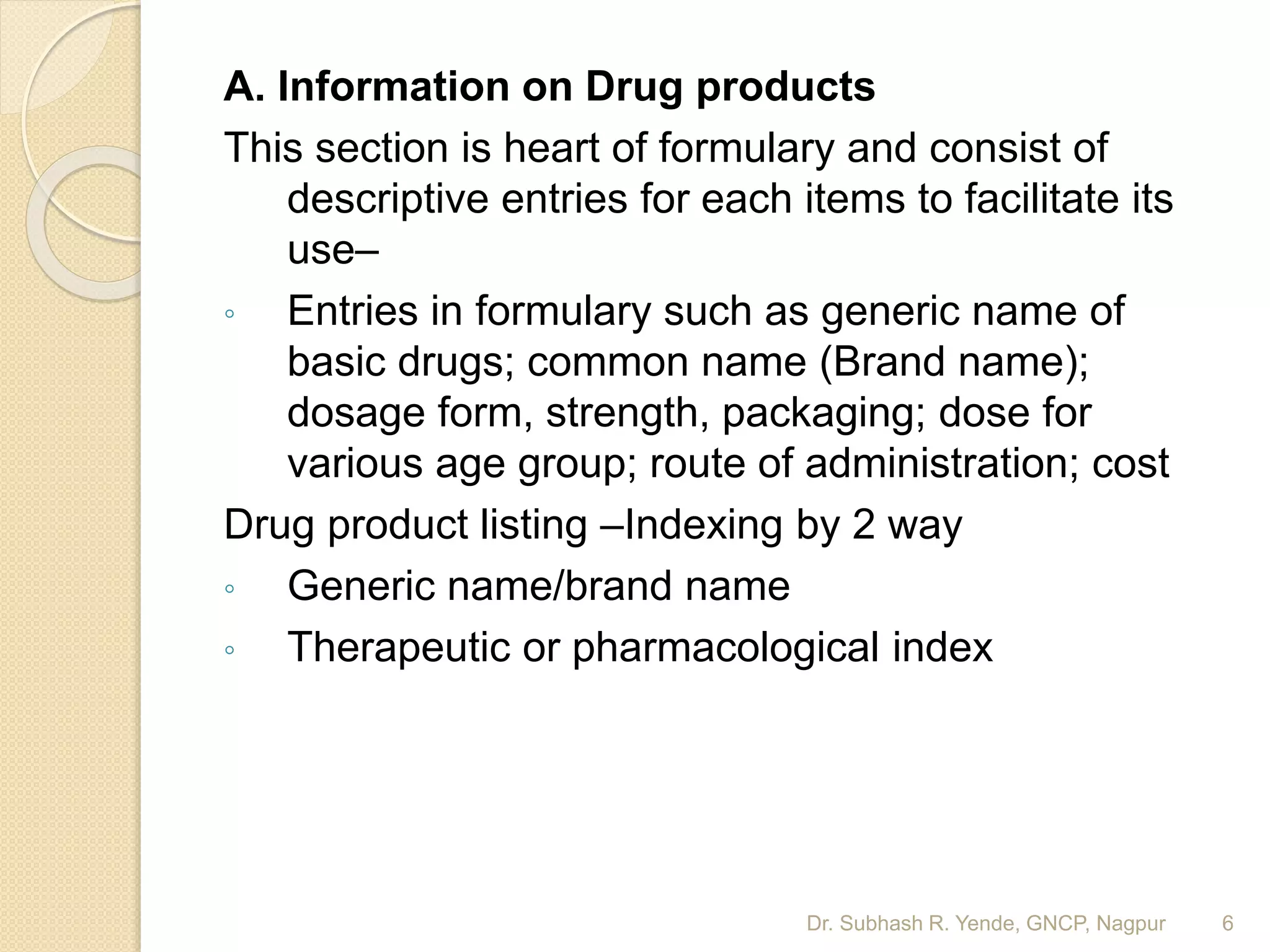 Hospital Formulary | PPTX