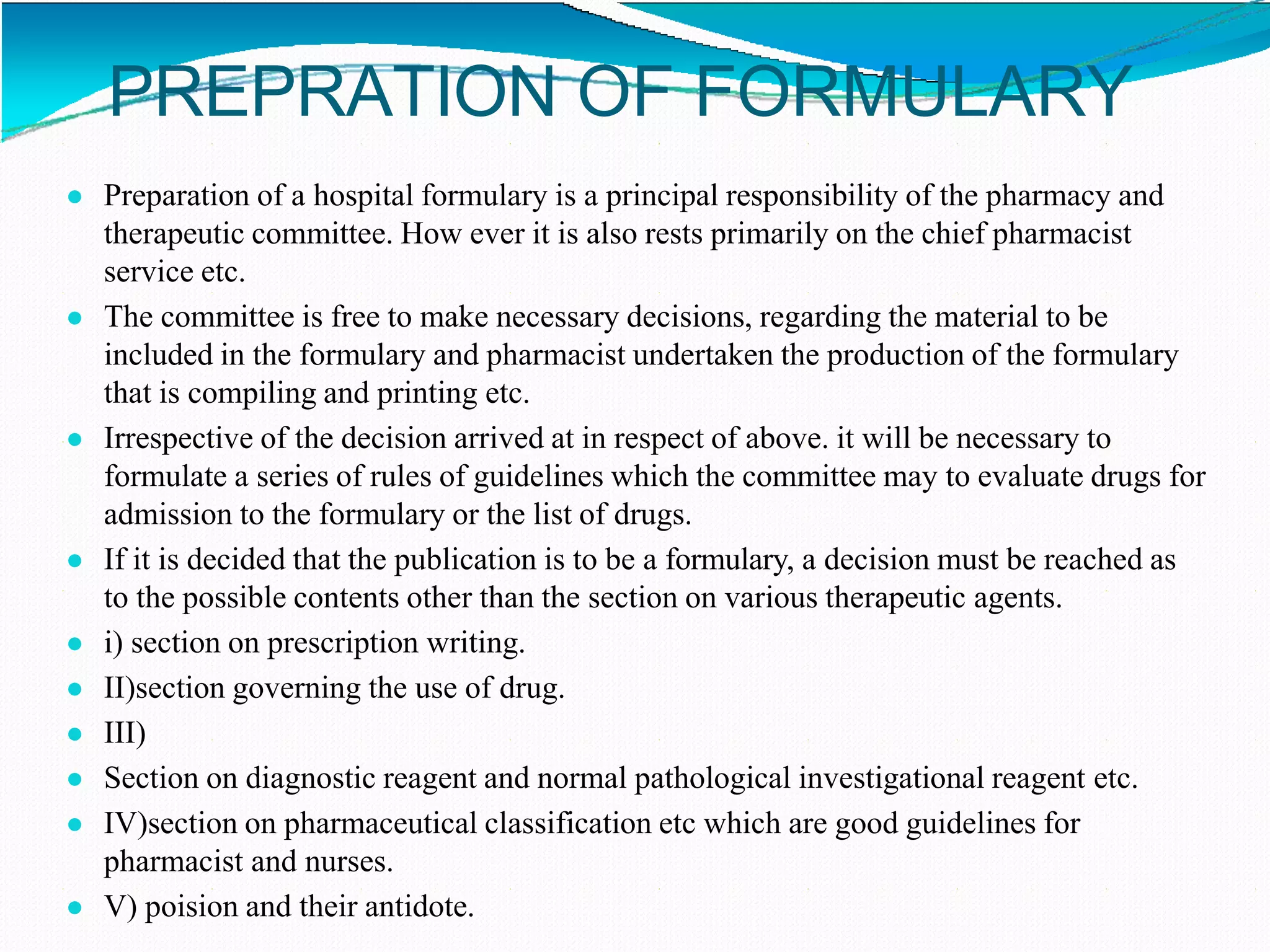 Hospital formulary | PPTX