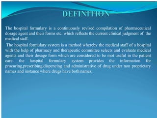 Hospital formulary | PPTX