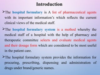 Hospital Formulary. pptx | PPTX | Pharmaceutical Industry | Industries