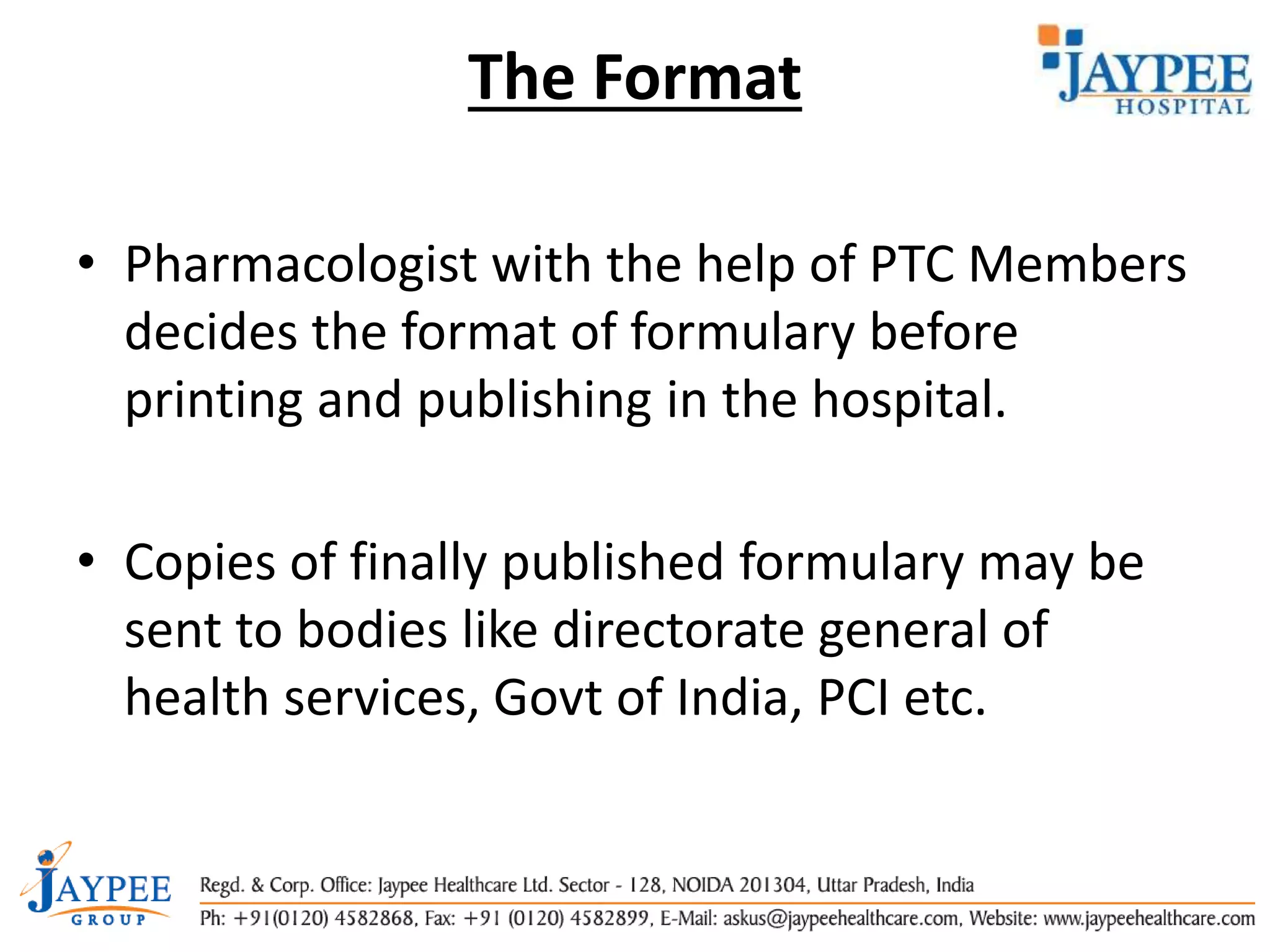 Hospital formulary- By Dr.Irfanul Haque | PPTX