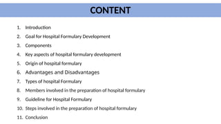 Hospital Formulary Development in hospital .pptx