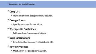 Hospital Formulary Development in hospital .pptx
