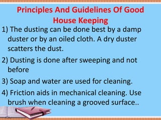 Hospital house keeping & care of rubber goods | PPTX