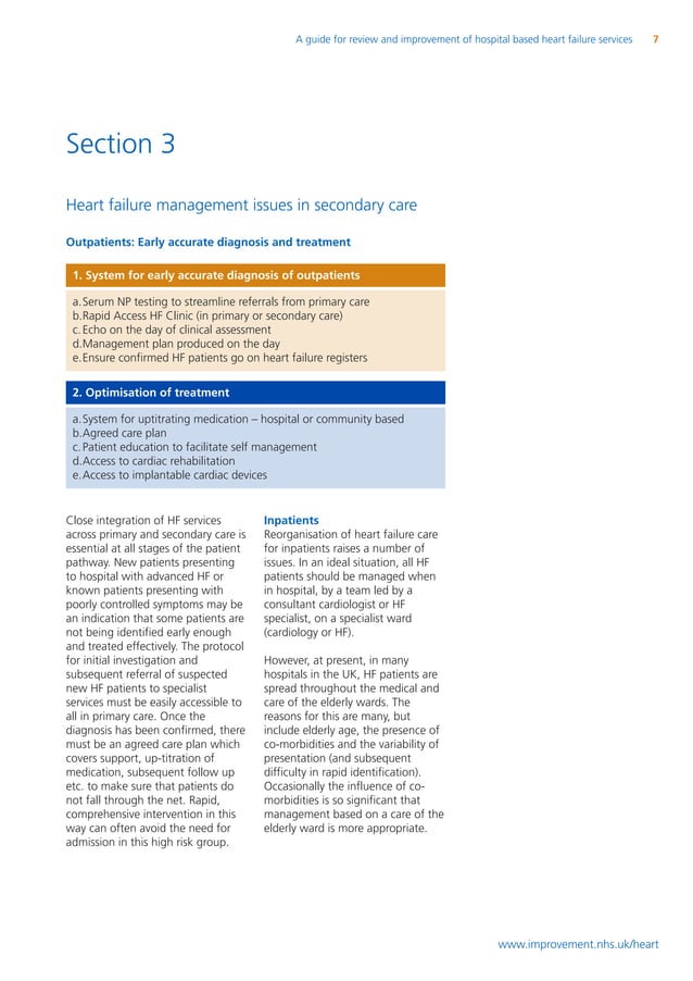 A guide for review and improvement of hospital based heart failure ...