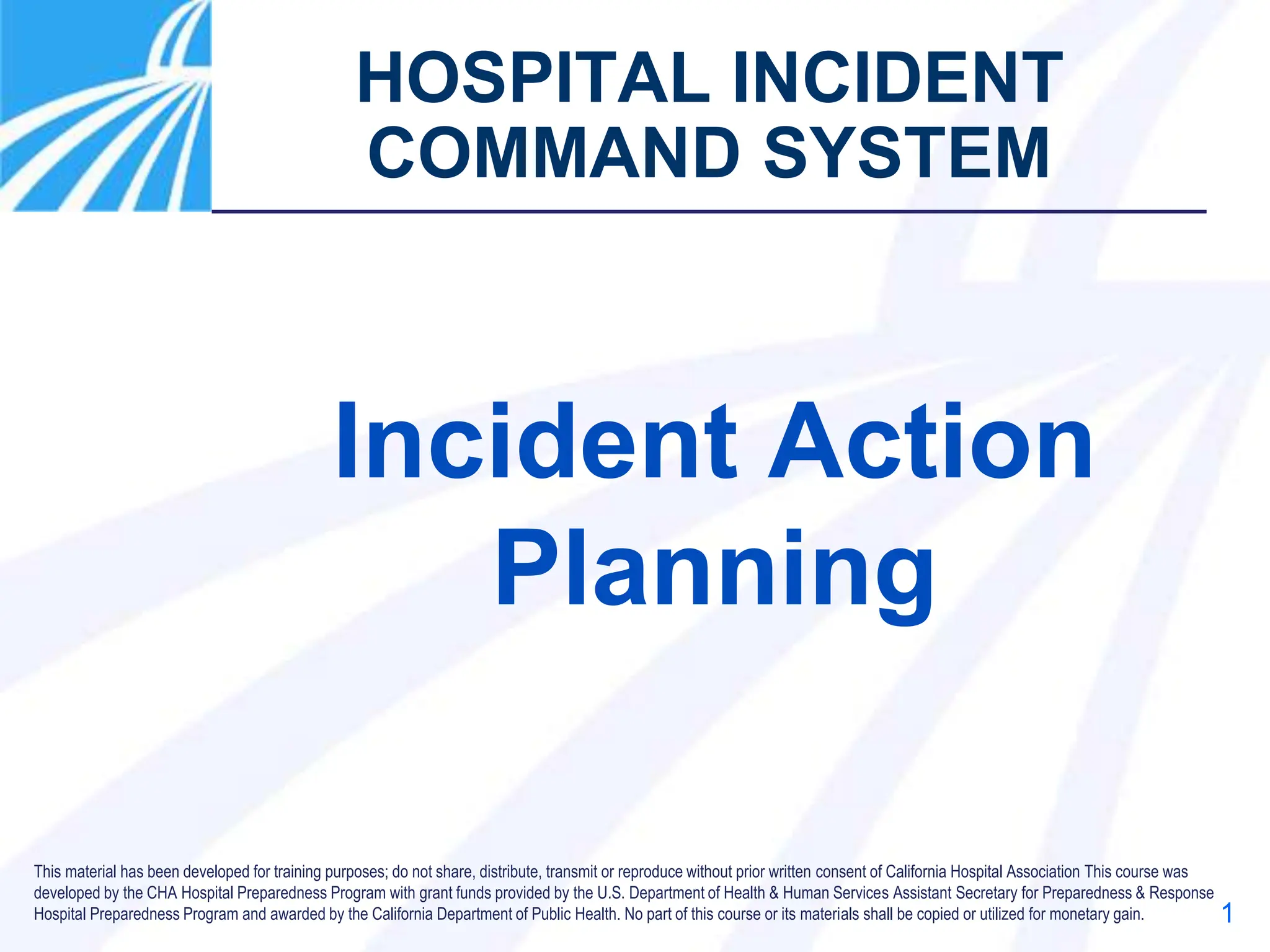 hospital incident command system PRESENTATION | PPT