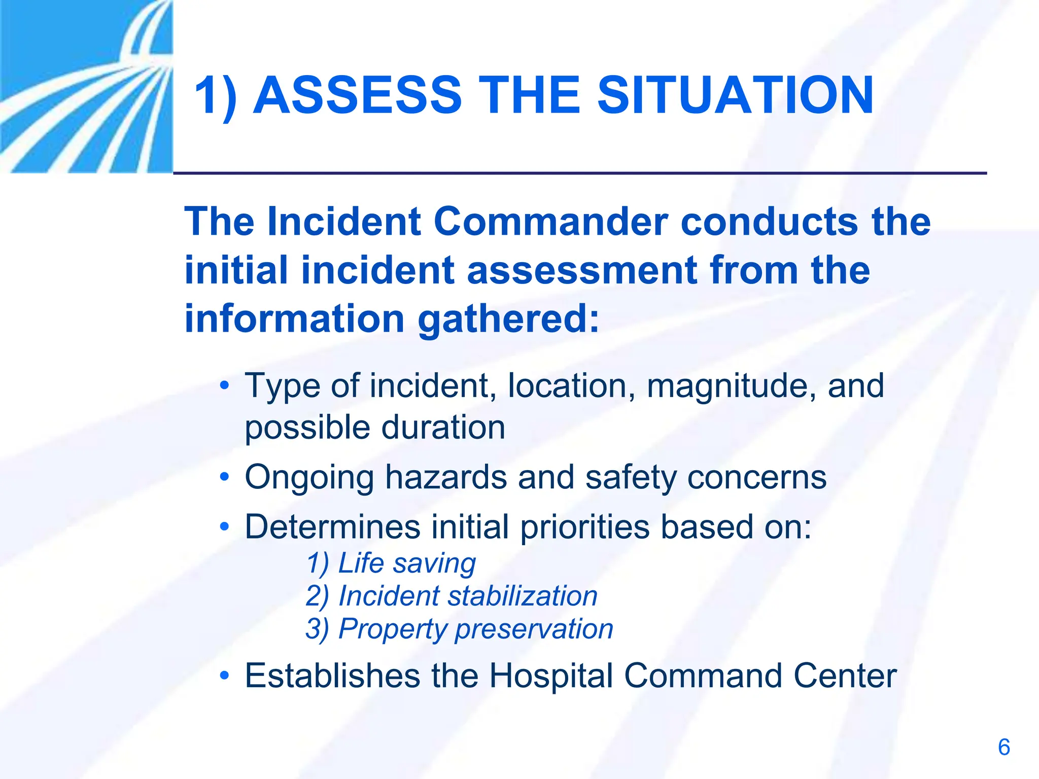 hospital incident command system PRESENTATION | PPT