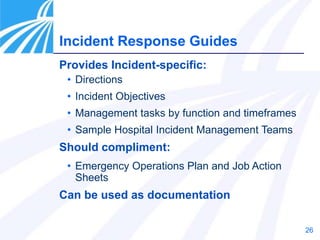 hospital incident command system PRESENTATION | PPT