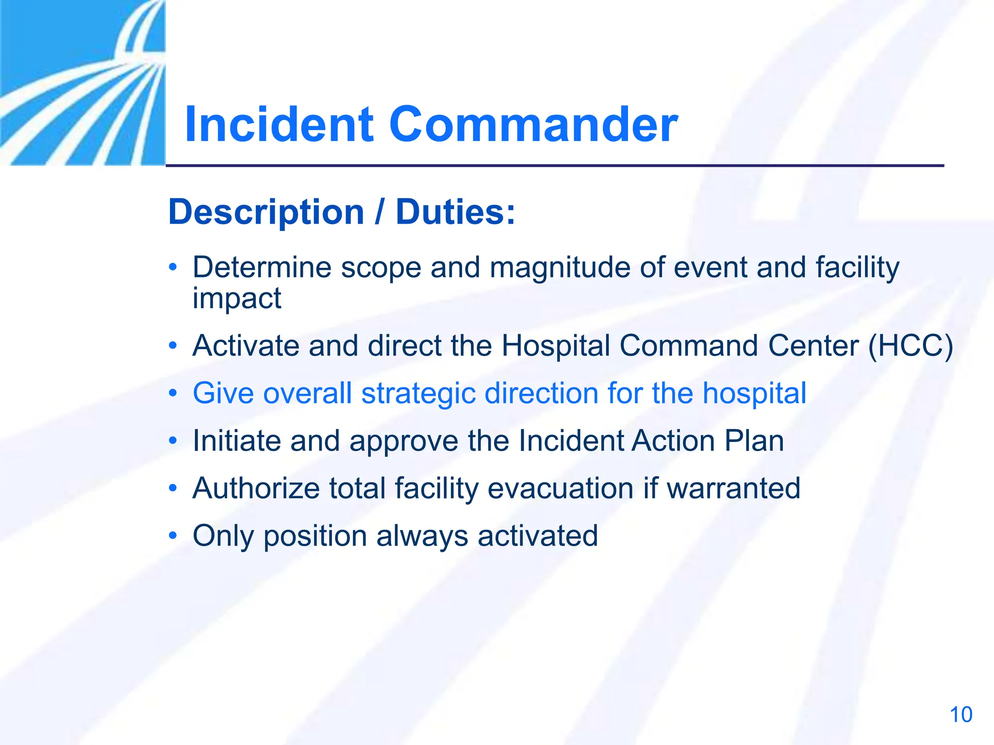 hospital incident command system JKH2.ppt