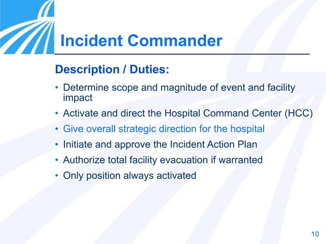 hospital incident command system JKH2.ppt