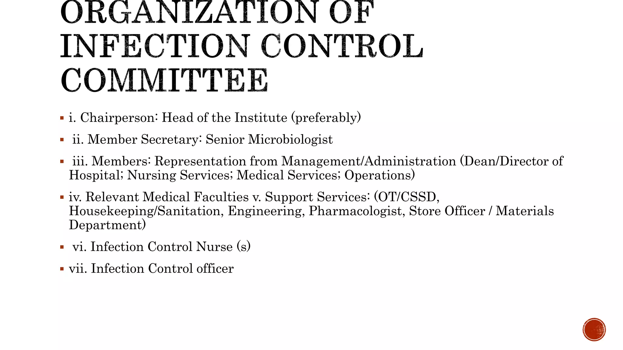 Hospital infection control committee | PPTX